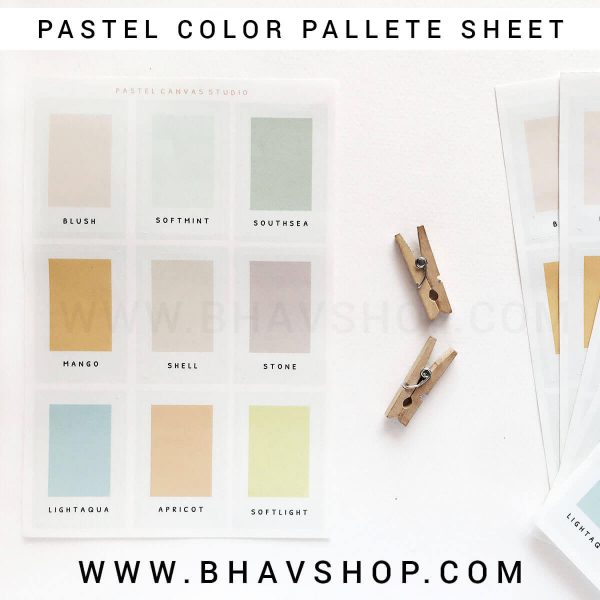 Pastel Colour Pallete Sheet Sticker – Bhav Shop