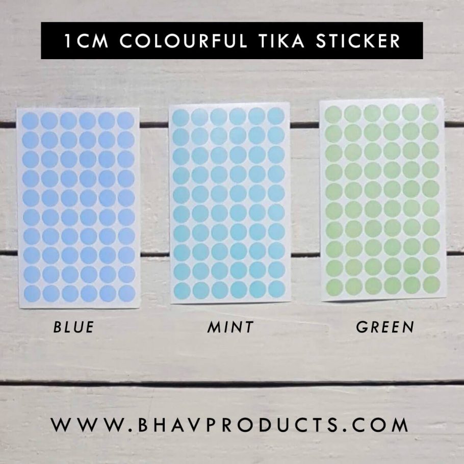 1cm Colourful Tika Stickers – Bhav Shop