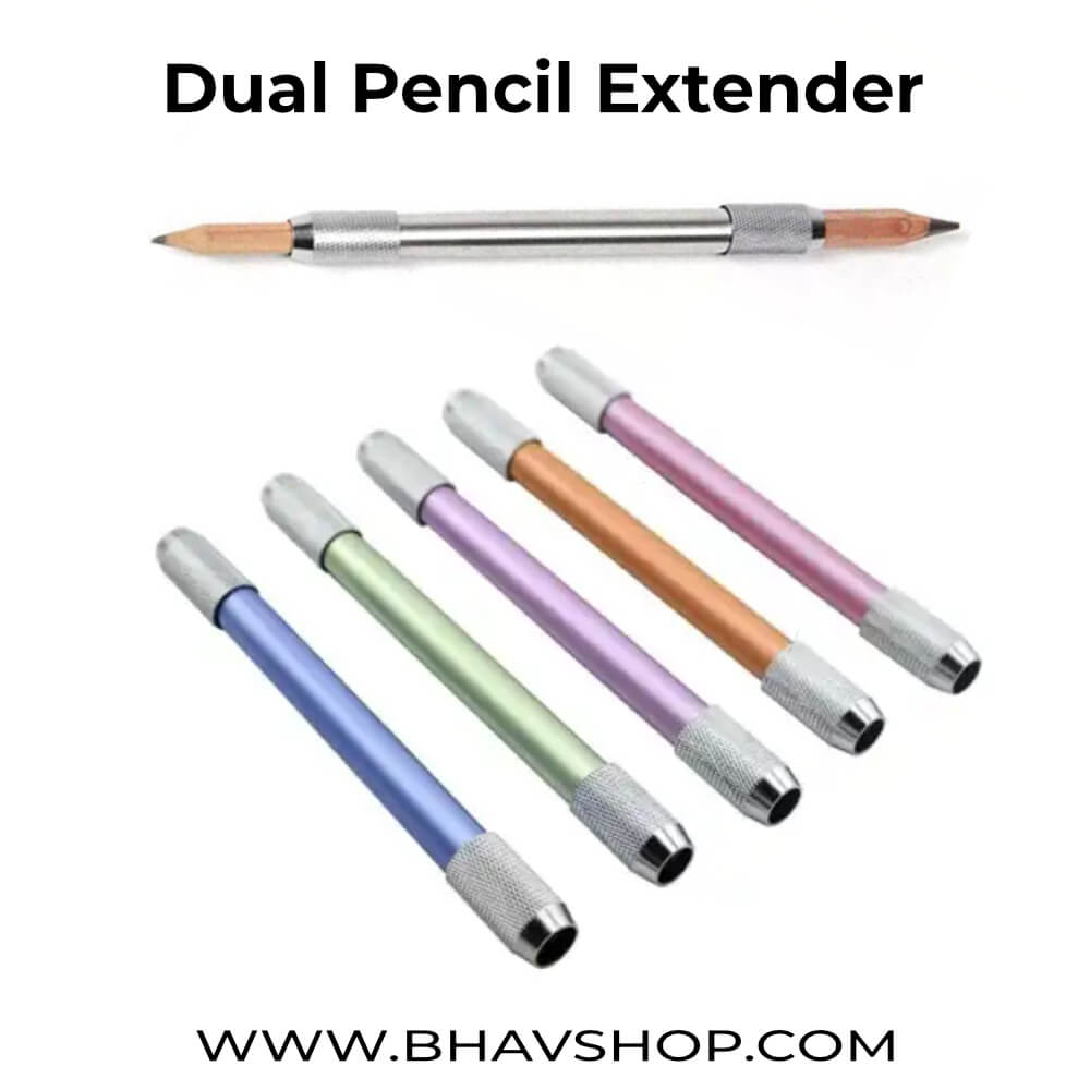 Dual Head Metal Pencil Lengthened Extender Holder – Bhav Shop