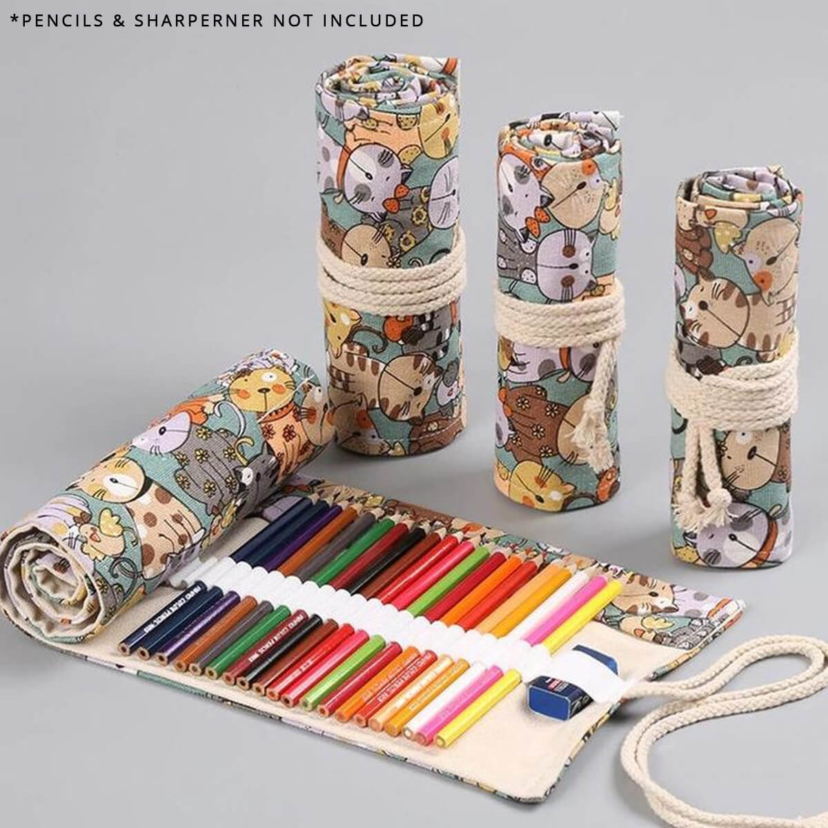 Canvas Pens and Pencil Roll Case – Bhav Shop