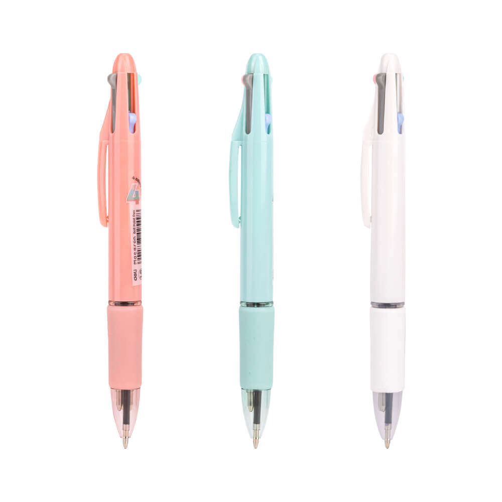 Deli Ballpoint Pen Multicolour (1mm) - 4 colours in 1 – Bhav Shop