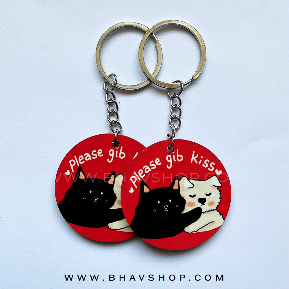 Gib me KISS Keyring by Kalami – Bhav Shop