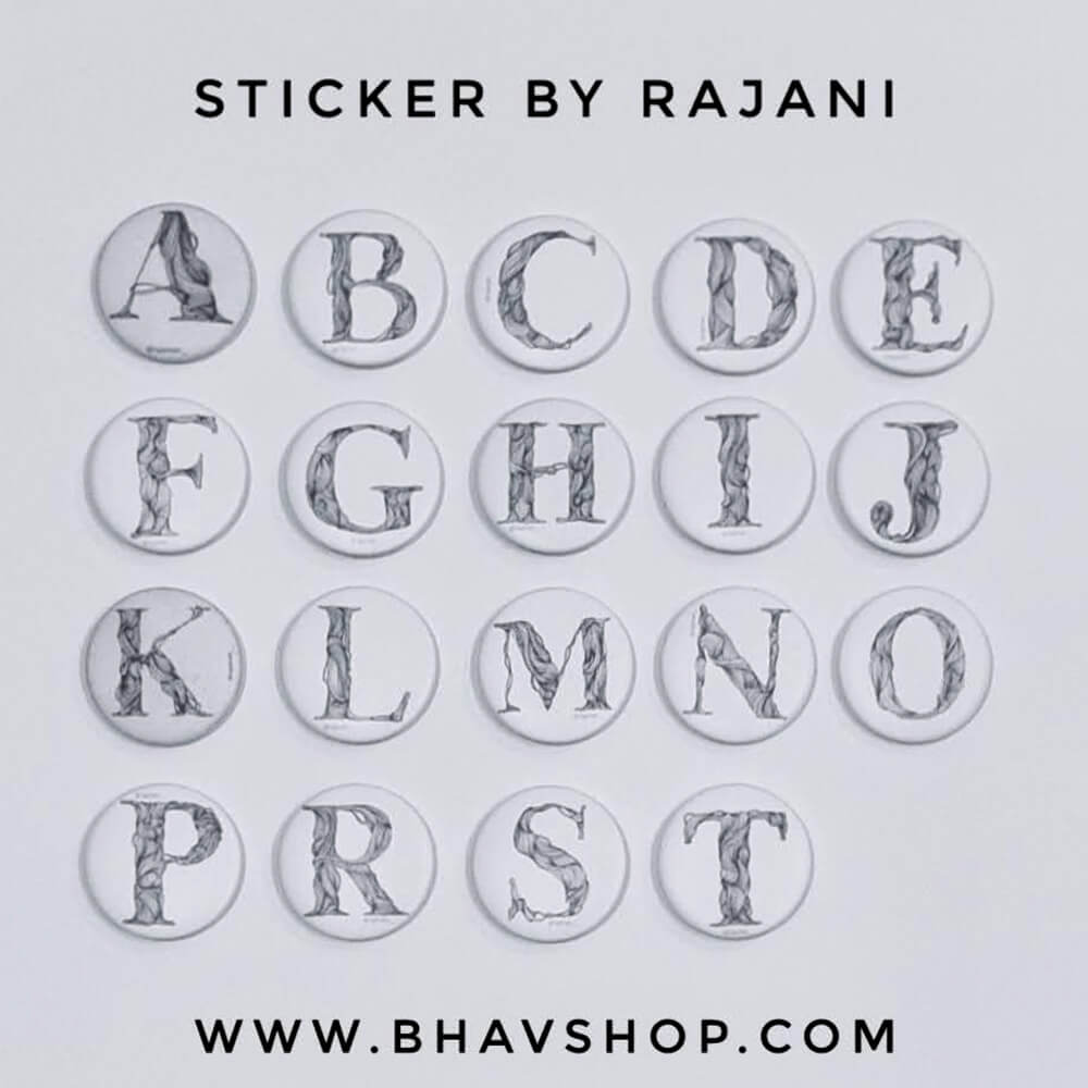 Letter Sticker By Rajani – Bhav Shop