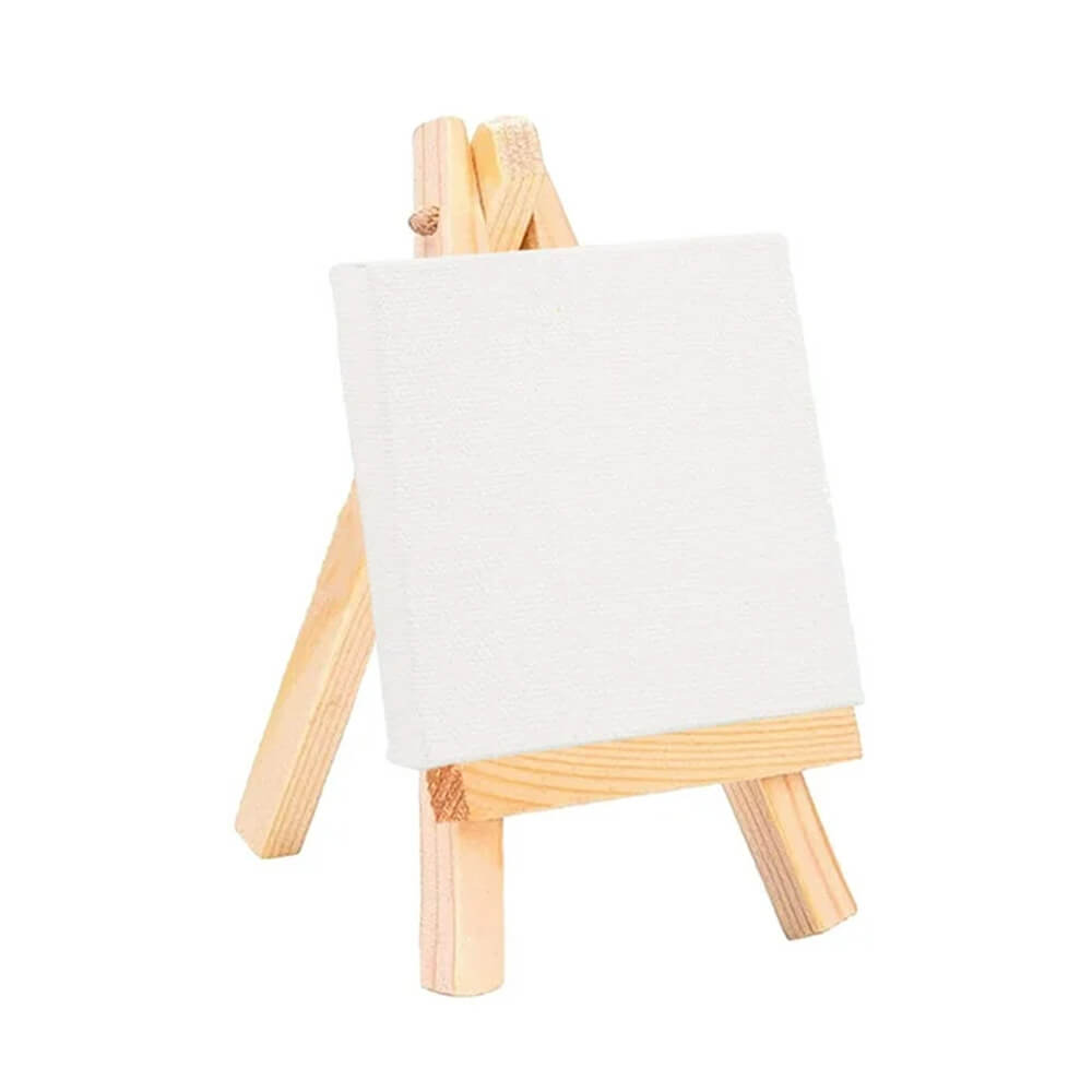 Mini Easel With White Canvas (8x8 cm) – Bhav Shop
