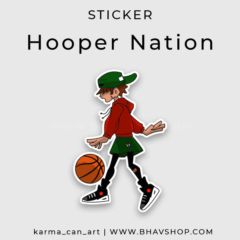 Hooper Nation Die Cut Sticker - Boy – Bhav Shop
