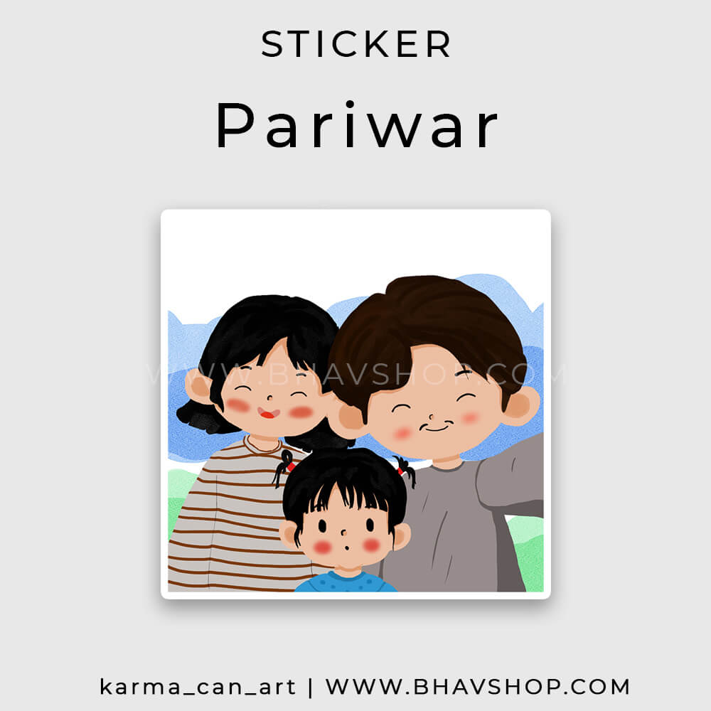 Pariwar Sticker - Girl, Boy, Family – Bhav Shop