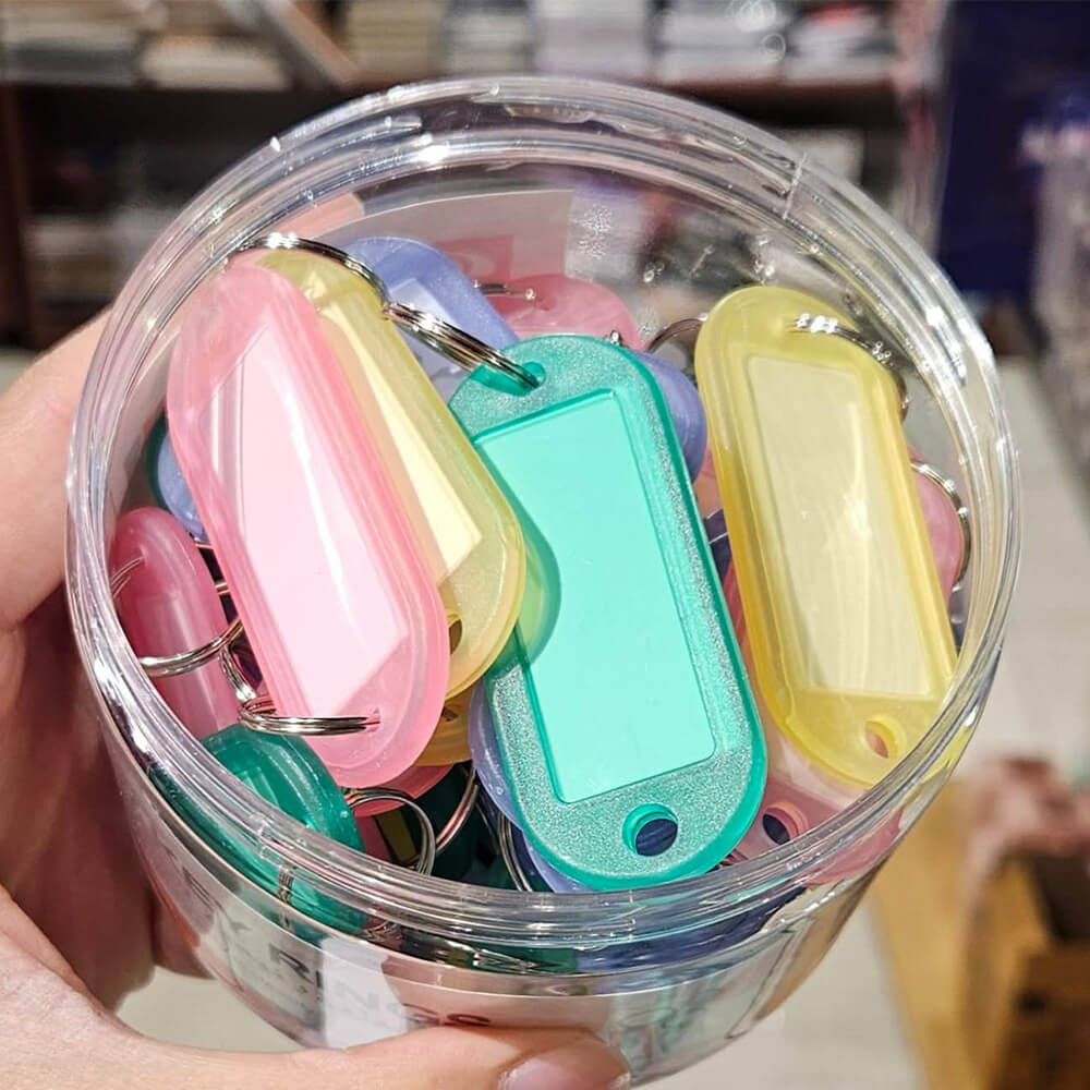 Plastic Key Tag Keyring Holder - Assorted Colours – Bhav Shop