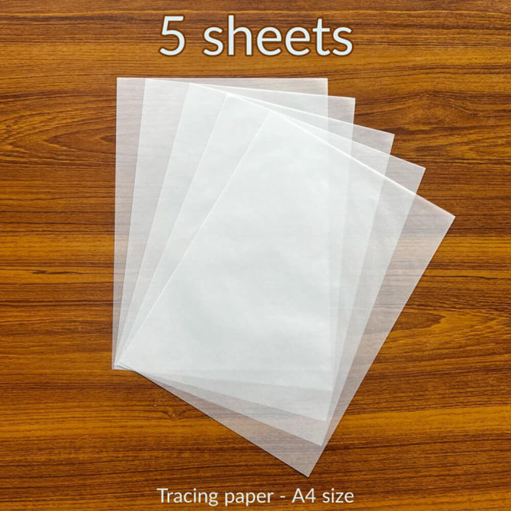Veom Natural Translucent, Butter Tracing Paper, A4 - 5 sheets in a Pack ...