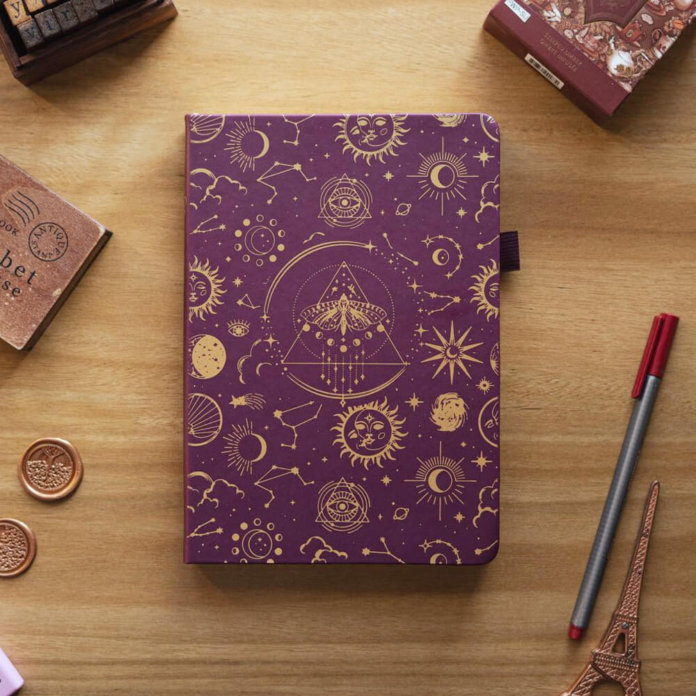 Chiya Diaries Cosmic Reverie, Dot Hardcover Notebook,150 gsm - Nebula ...