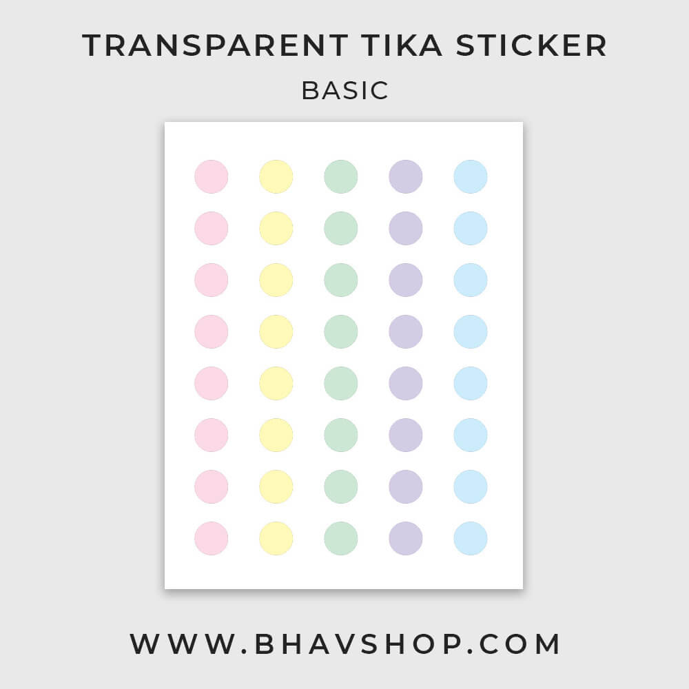 Mini Transparent Tika Stickers - Basic, 7mm – Bhav Shop