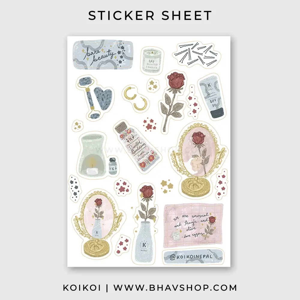 Bare Beauty Sticker Sheet – Bhav Shop