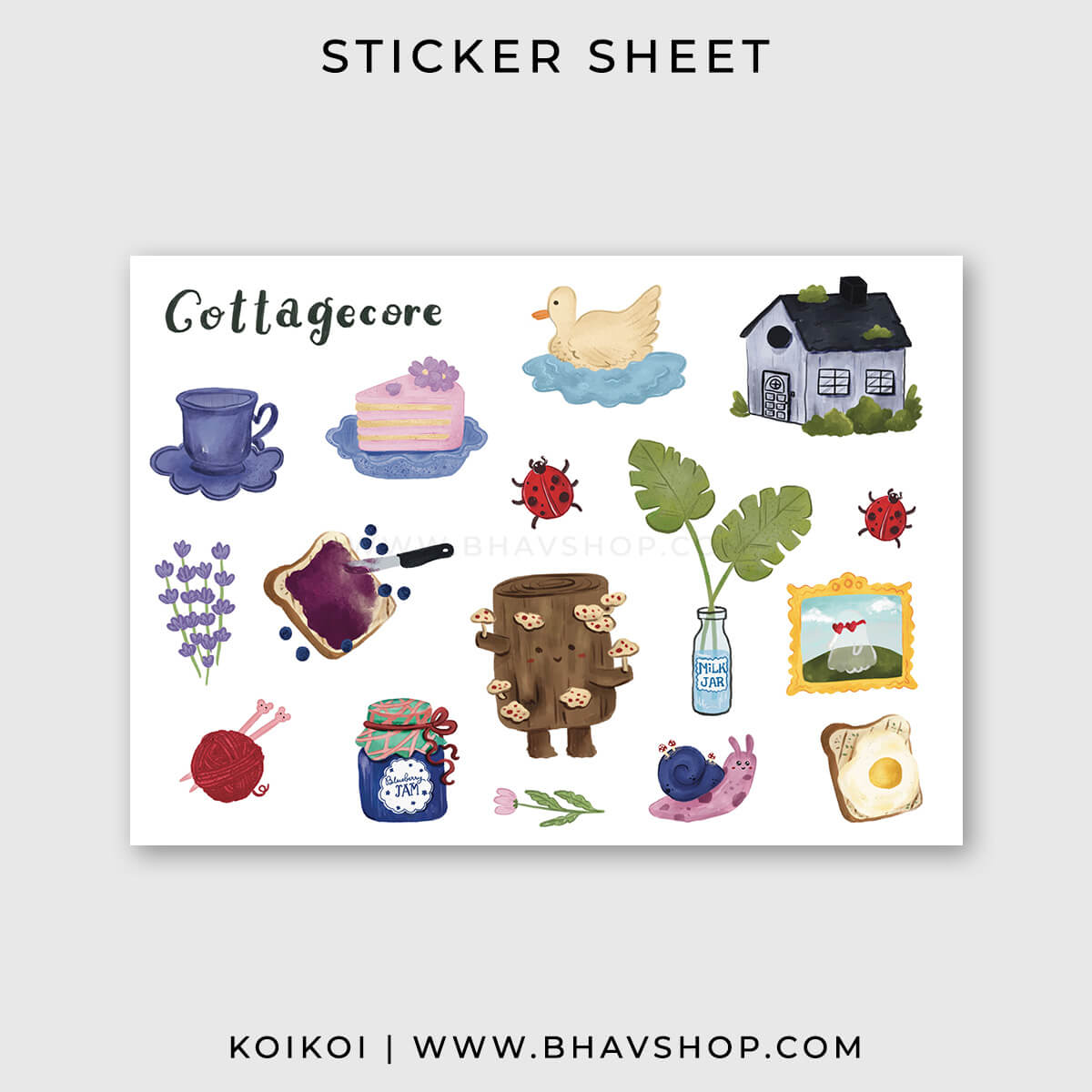 Cottagecore Sticker Sheet – Bhav Shop