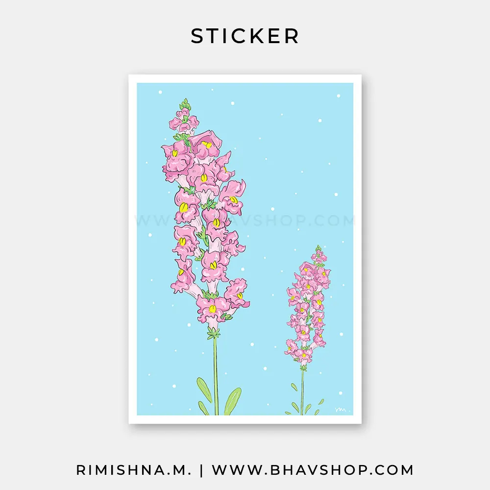 Bhyaguta Pink (Snap Dragon) Sticker – Bhav Shop